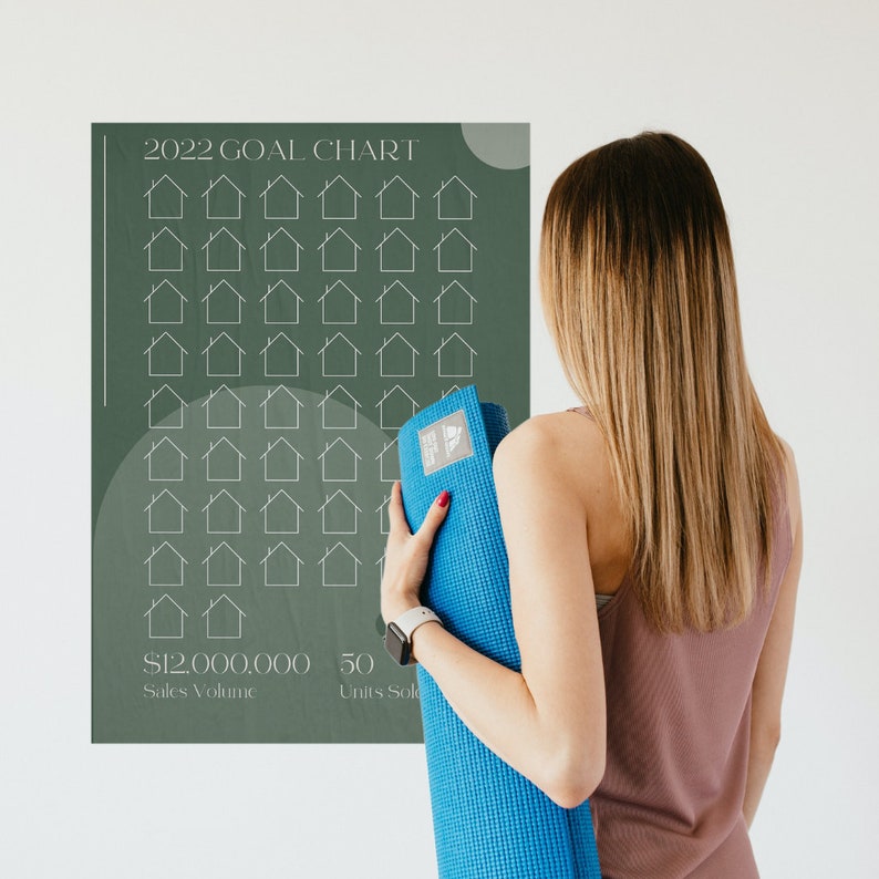 Real Estate Goal Chart | Printable Editable Personalize Goal Tracker ...