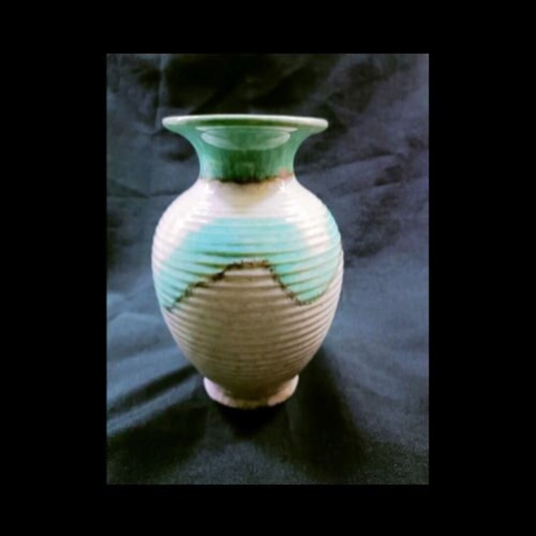 Rare Vintage Ditmar Urbach Alienware Marbled Teal 1930s Teal Czech Art ...