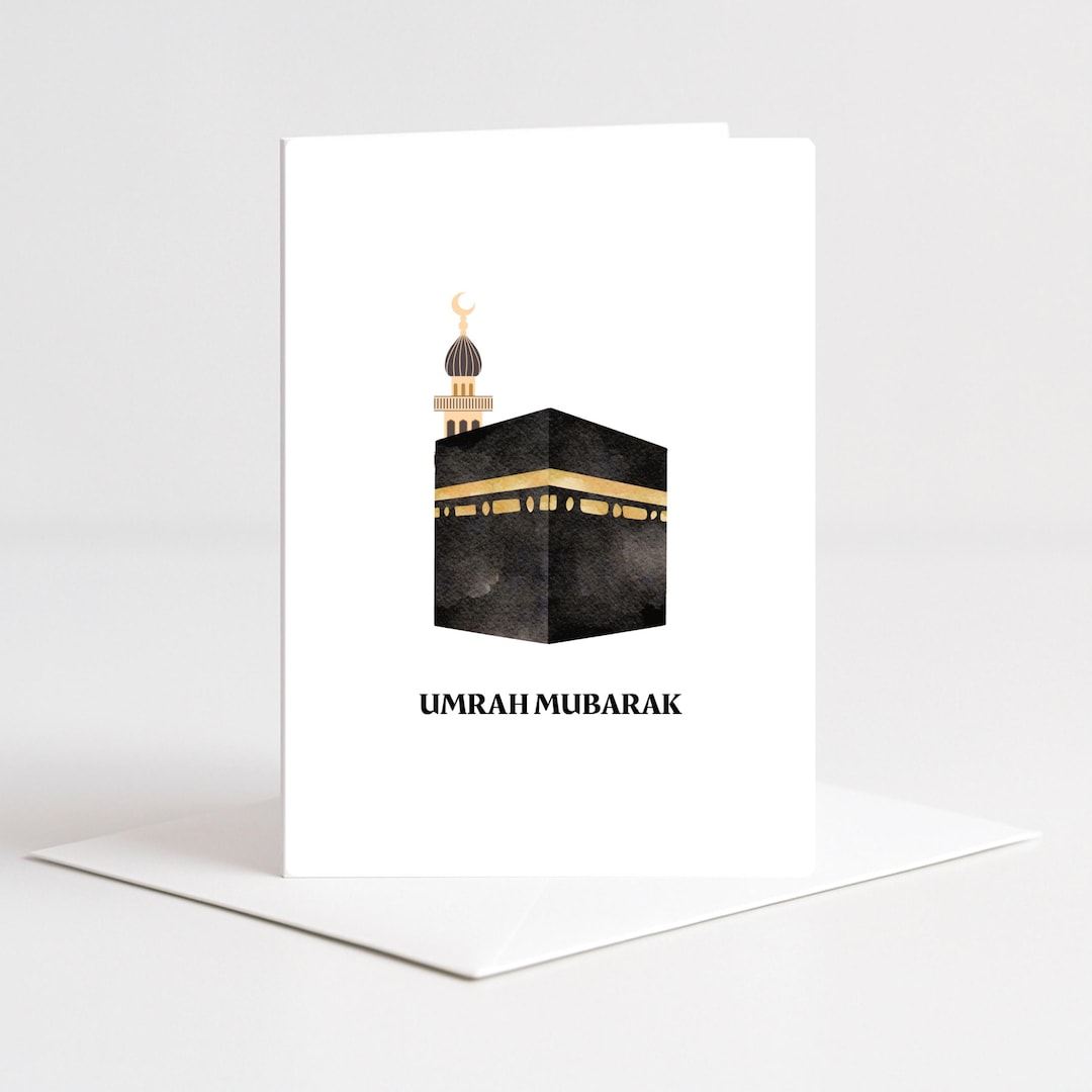 Luxury Handmade Islamic 'umrah Mubarak' Greeting Card - Etsy