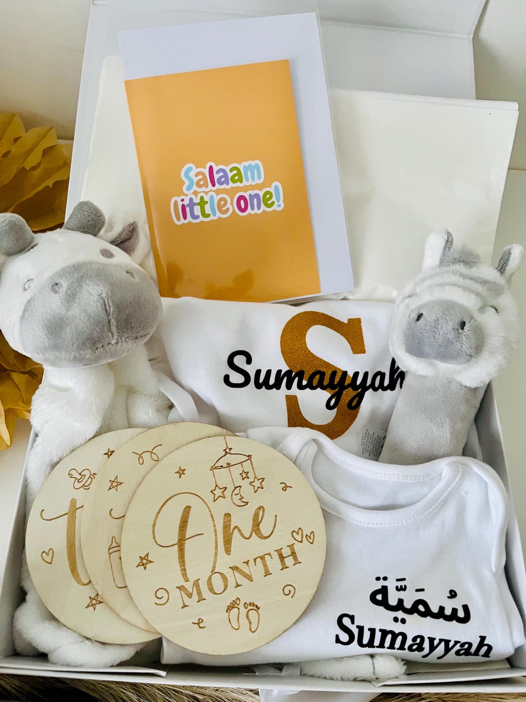 Personalised New Baby Gift Set, Islamic Baby Shower Gift, Islamic New ...