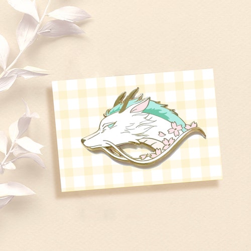 Spirited Away dragon Haku Enamel Pin Badge Studio Ghibli - Etsy