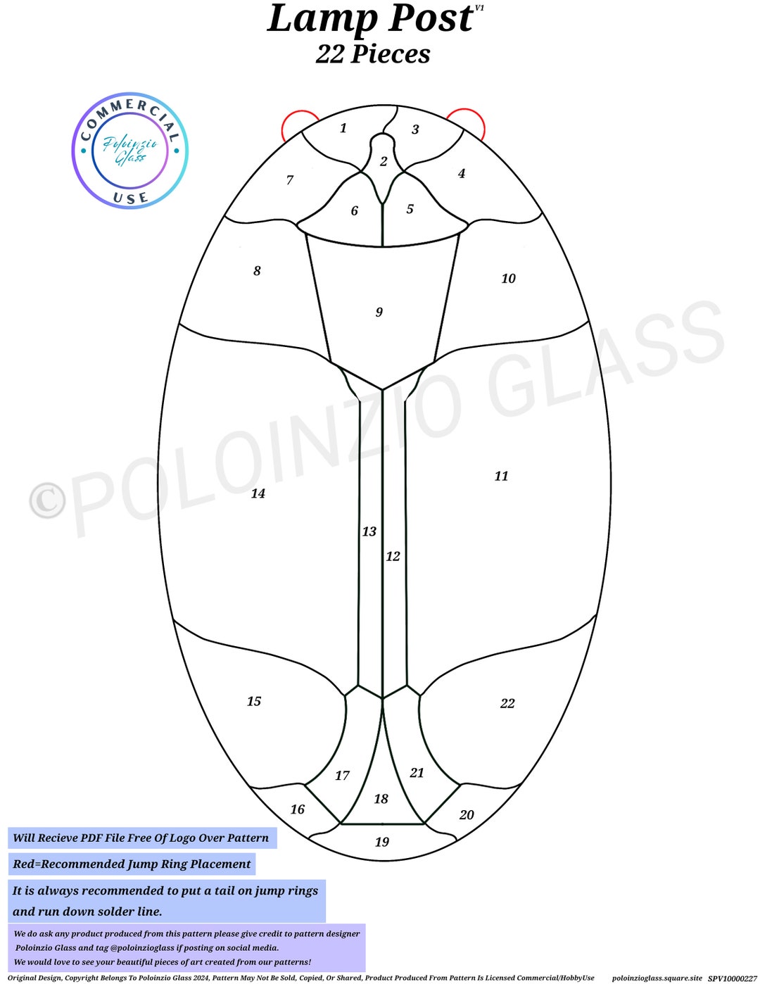 Lamp Post Stained Glass Pattern Commercial or Hobby Use Digital PDF PNG ...