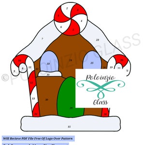 Gingerbread House Stained Glass Pattern Digital PDF PNG Download - Etsy
