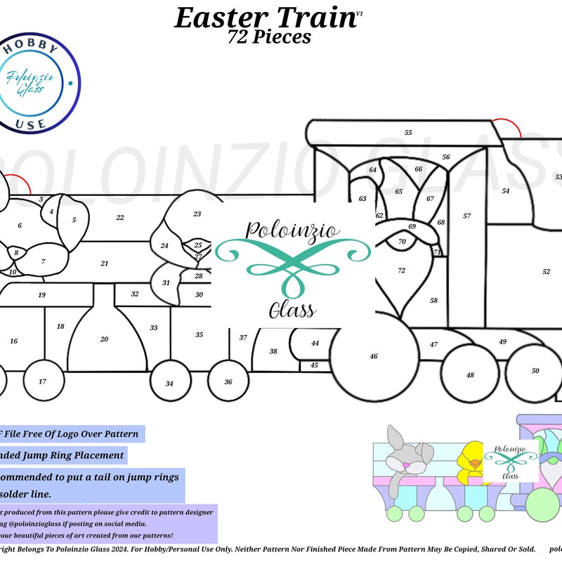 Train Pattern Stained Glass - Etsy
