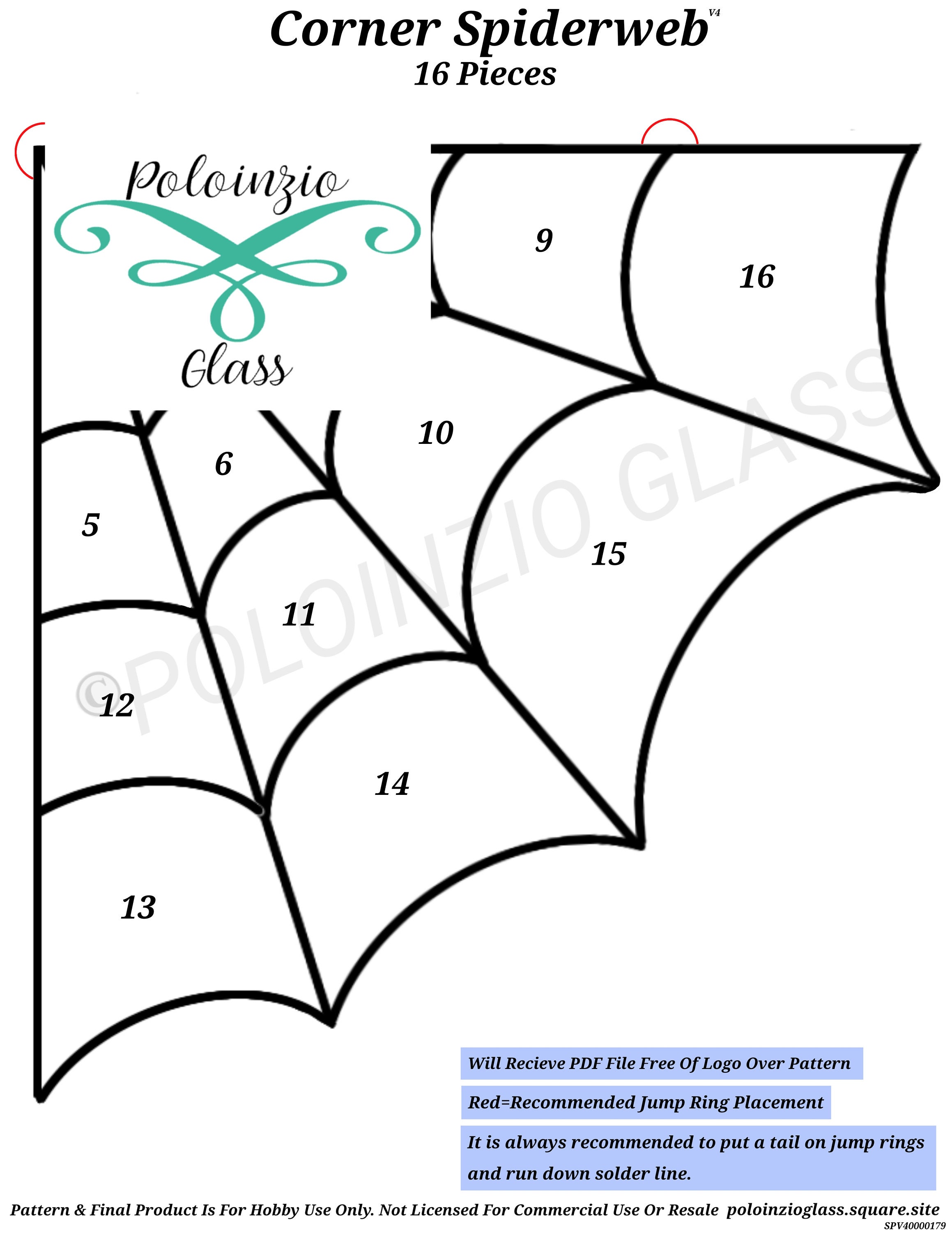 Corner Spiderweb Stained Glass Pattern Digital PDF Download - Etsy