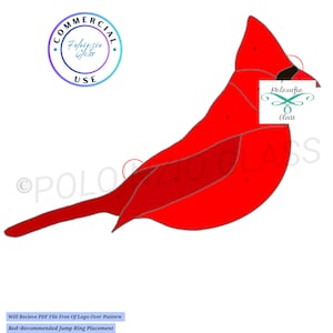 Cardinal Stained Glass Pattern Commercial or Hobby Use Digital PDF PNG ...