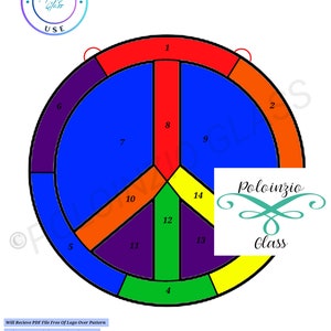 Peace Sign Stained Glass Pattern Commercial or Hobby Use Digital PDF ...