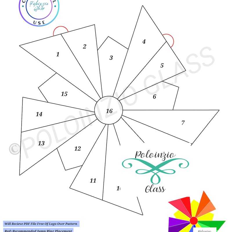Stained Glass Pinwheel Pattern - Etsy