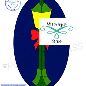 Lamp Post Stained Glass Commercial or Hobby Use Digital PDF PNG ...
