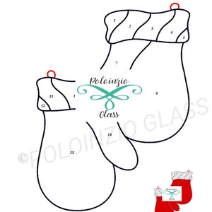 Mittens/gloves Stained Glass Pattern Digital PDF PNG Download - Etsy
