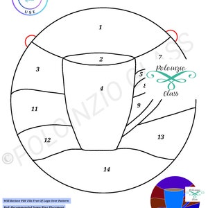 Coffee Cup Stained Glass Pattern Commercial or Hobby Use Digital PDF ...