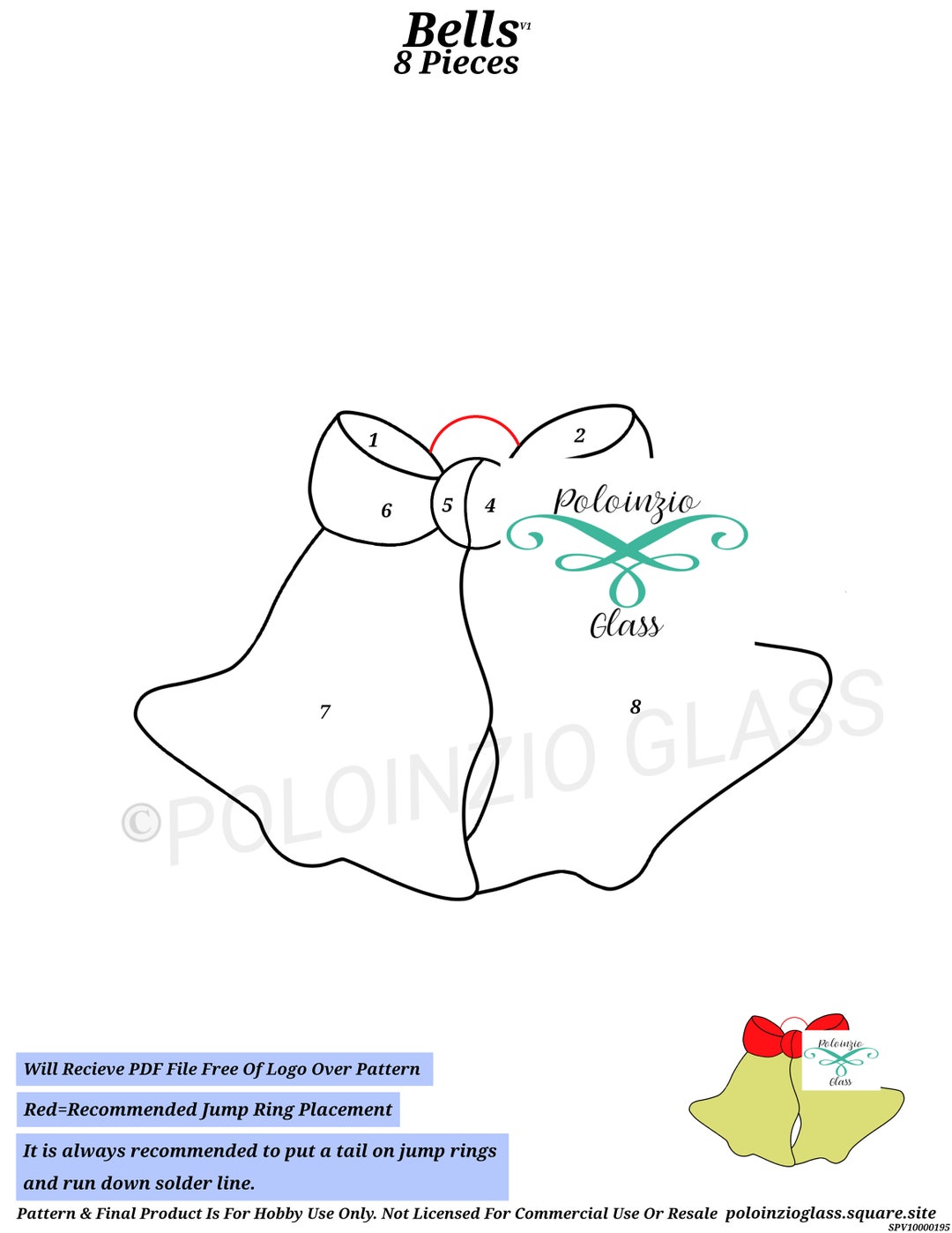 Bells Stained Glass Pattern Digital PDF Download - Etsy