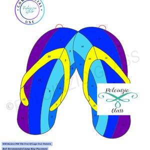 Flip Flop Stained Glass Pattern Commercial or Hobby Use Digital PDF PNG ...
