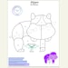 Hippo Stained Glass Pattern Commercial or Hobby Use Digital PDF PNG ...