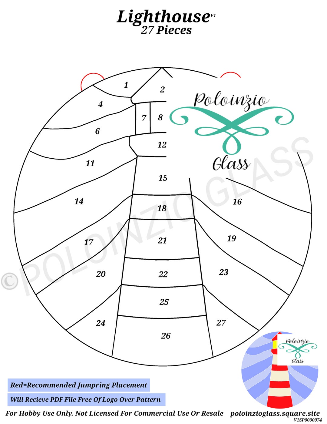 Lighthouse Stained Glass Pattern Digital PDF Download - Etsy