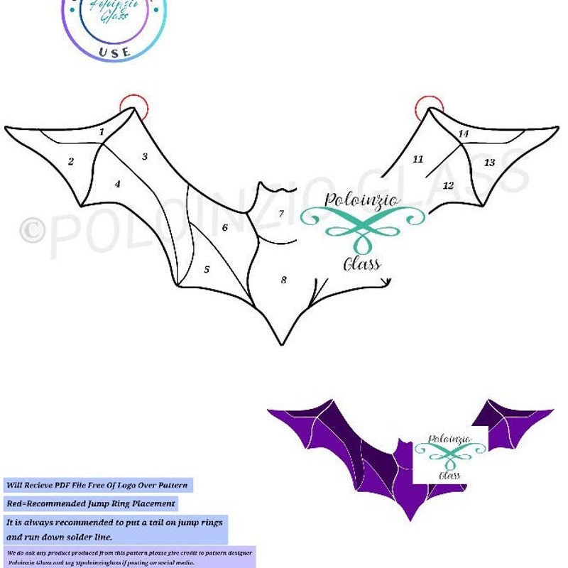 Bat Stained Glass Pattern - Etsy