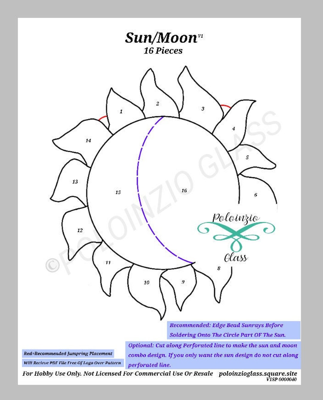 Sun/moon Combo Stained Glass Pattern Digital Download - Etsy