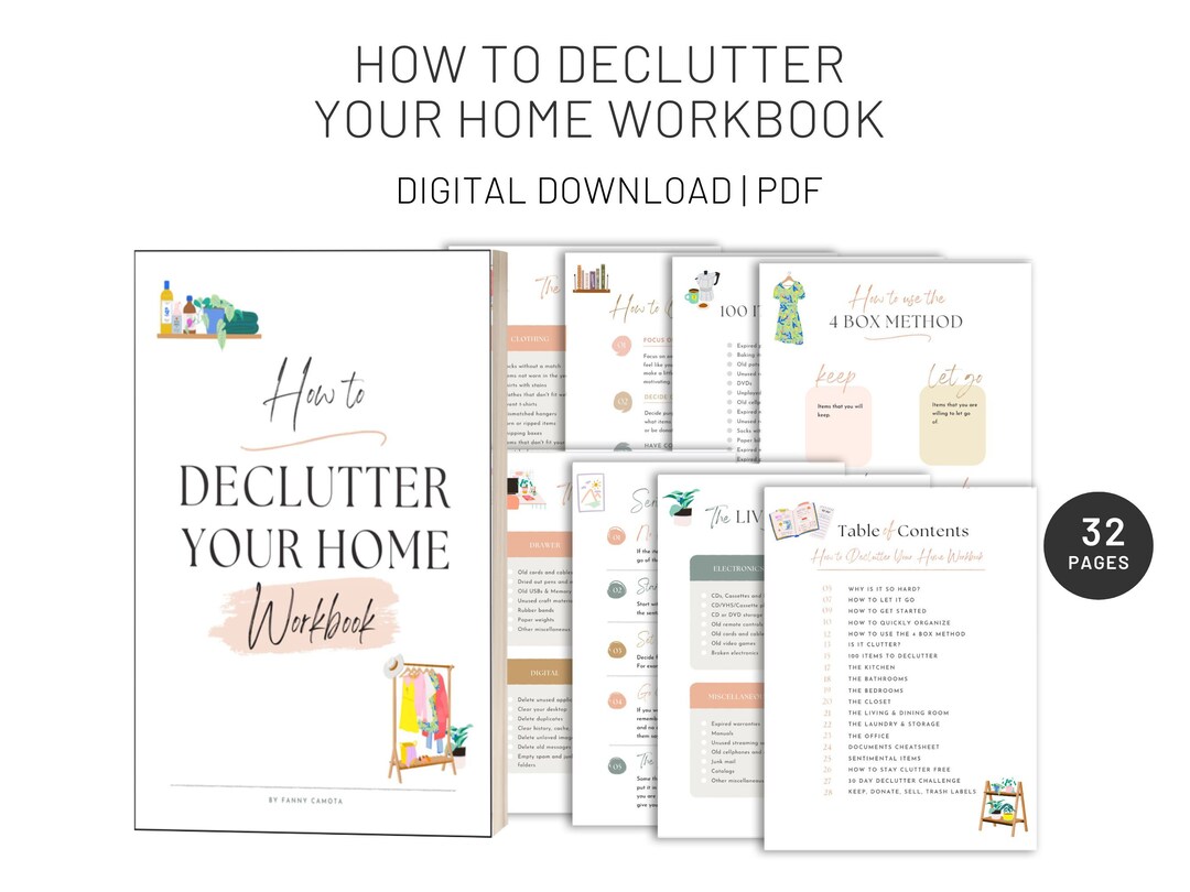 Declutter Checklist and Planner With Labels - Etsy