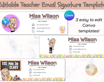 Signature Email Teacher - Etsy