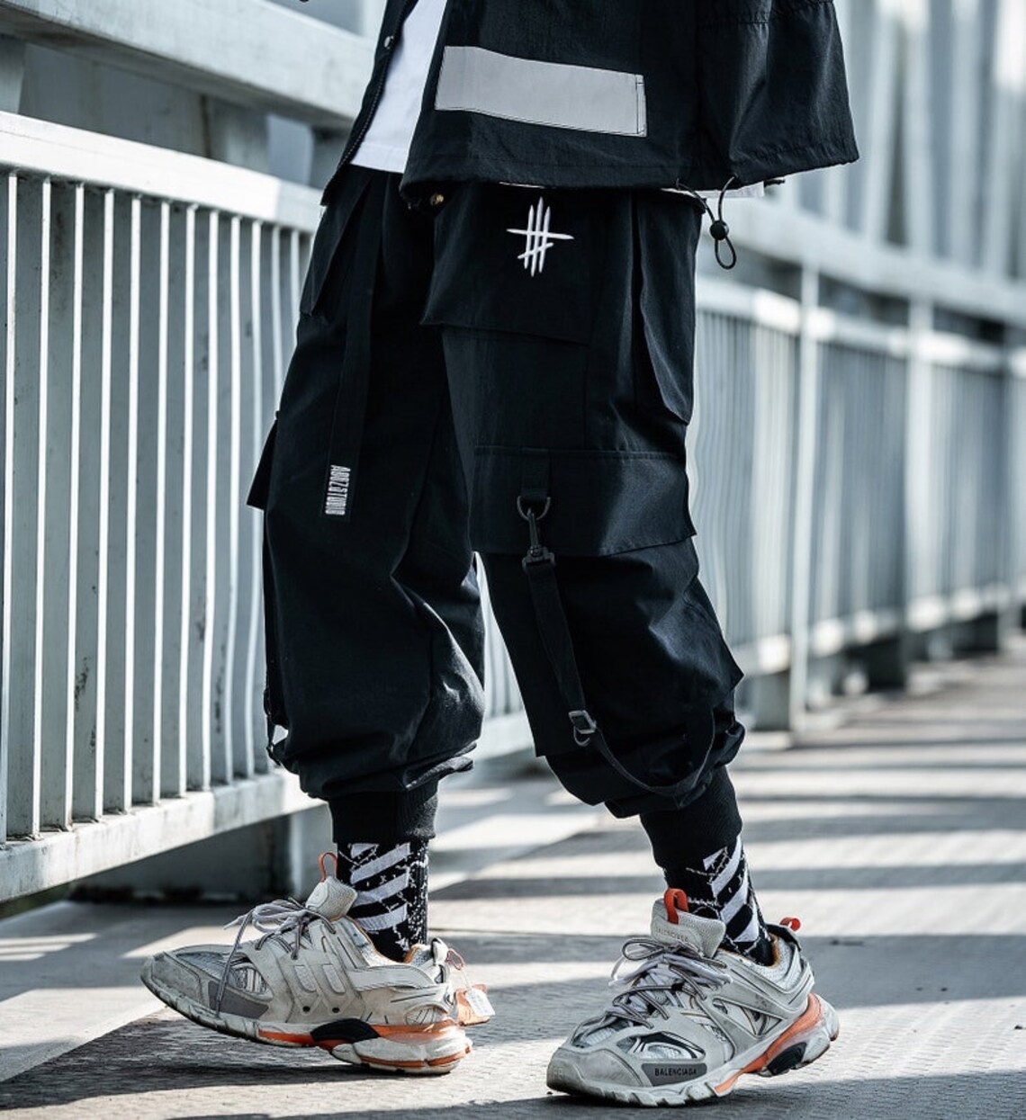 Multi-pocket Utility Techwear Paratrooper Pants With Cyberpunk - Etsy