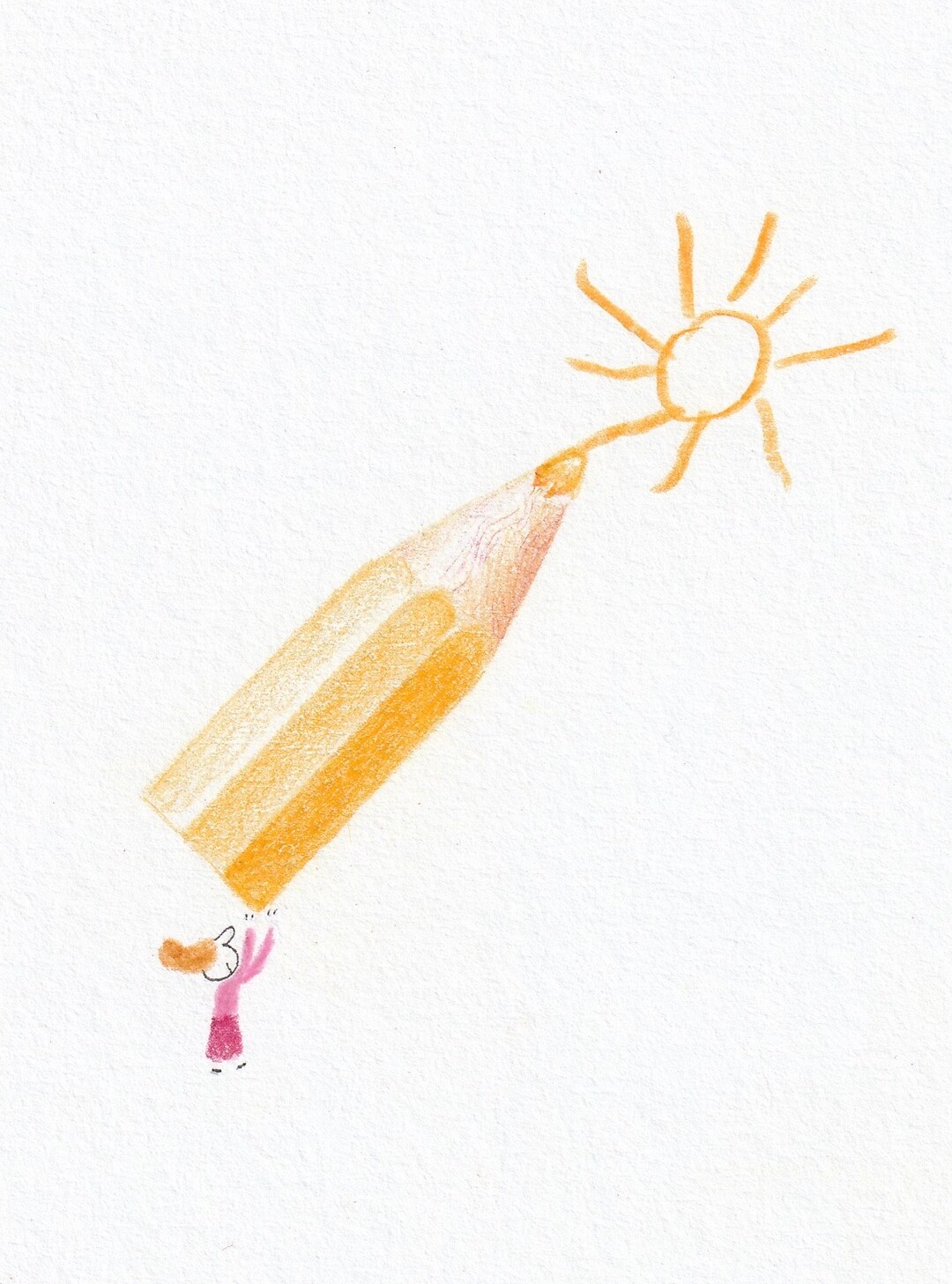 Drawing the Sun, A4 Size Print Signed by the Artist. - Etsy