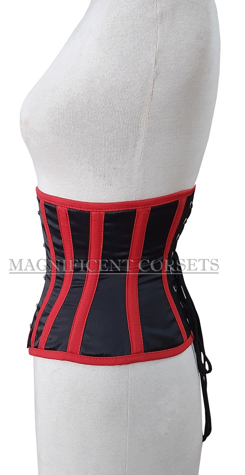 Harley Quinn Cosplay Corset Costume Black and Red Steel Boned - Etsy