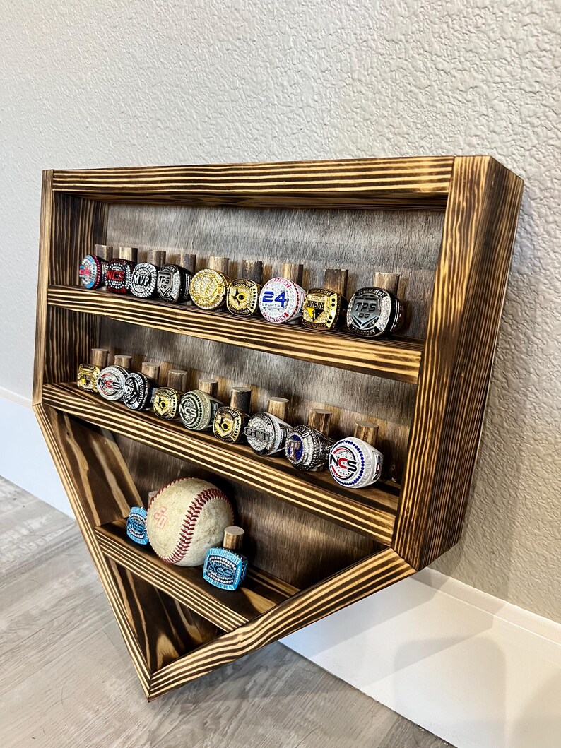Baseball Ring Display, Home Plate Ring Display, Baseball Ring and ...