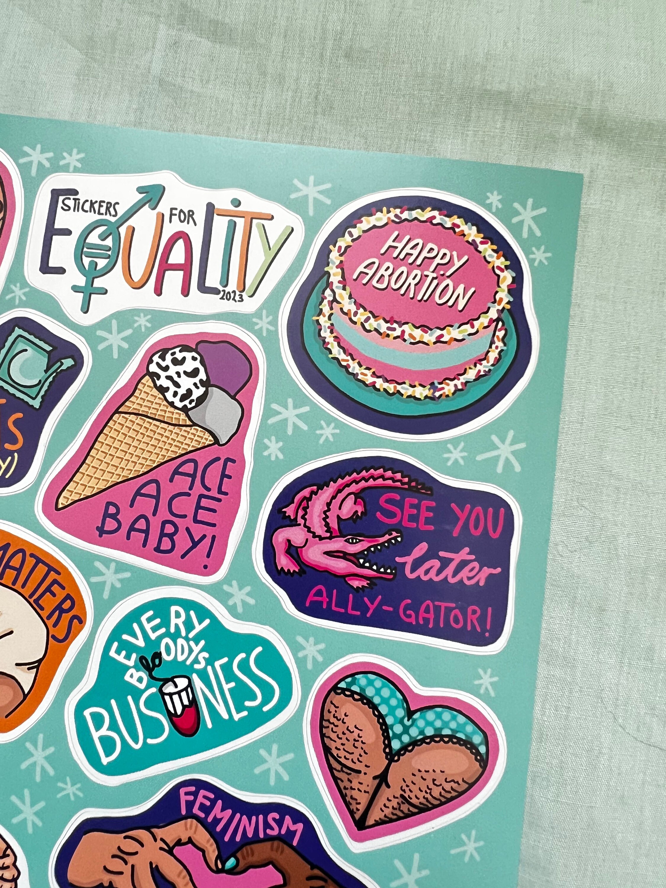 Sticker Sheet Feminism Equality Sticker Pride Sticker LGBTQ - Etsy