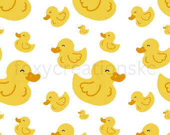 12 Cute Rubber Ducks Digital Papers, Seamless Patterns, 12x12, JPG ...