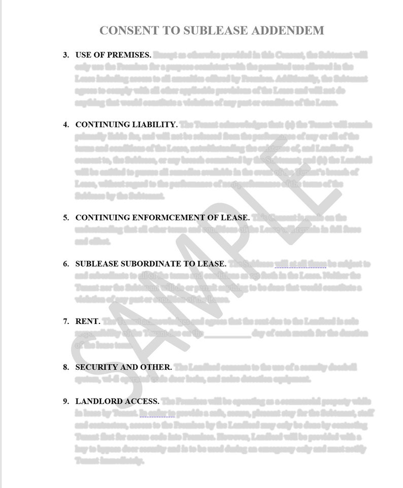 Short Term Rental Arbitrage Sublease Agreement Corrected Etsy