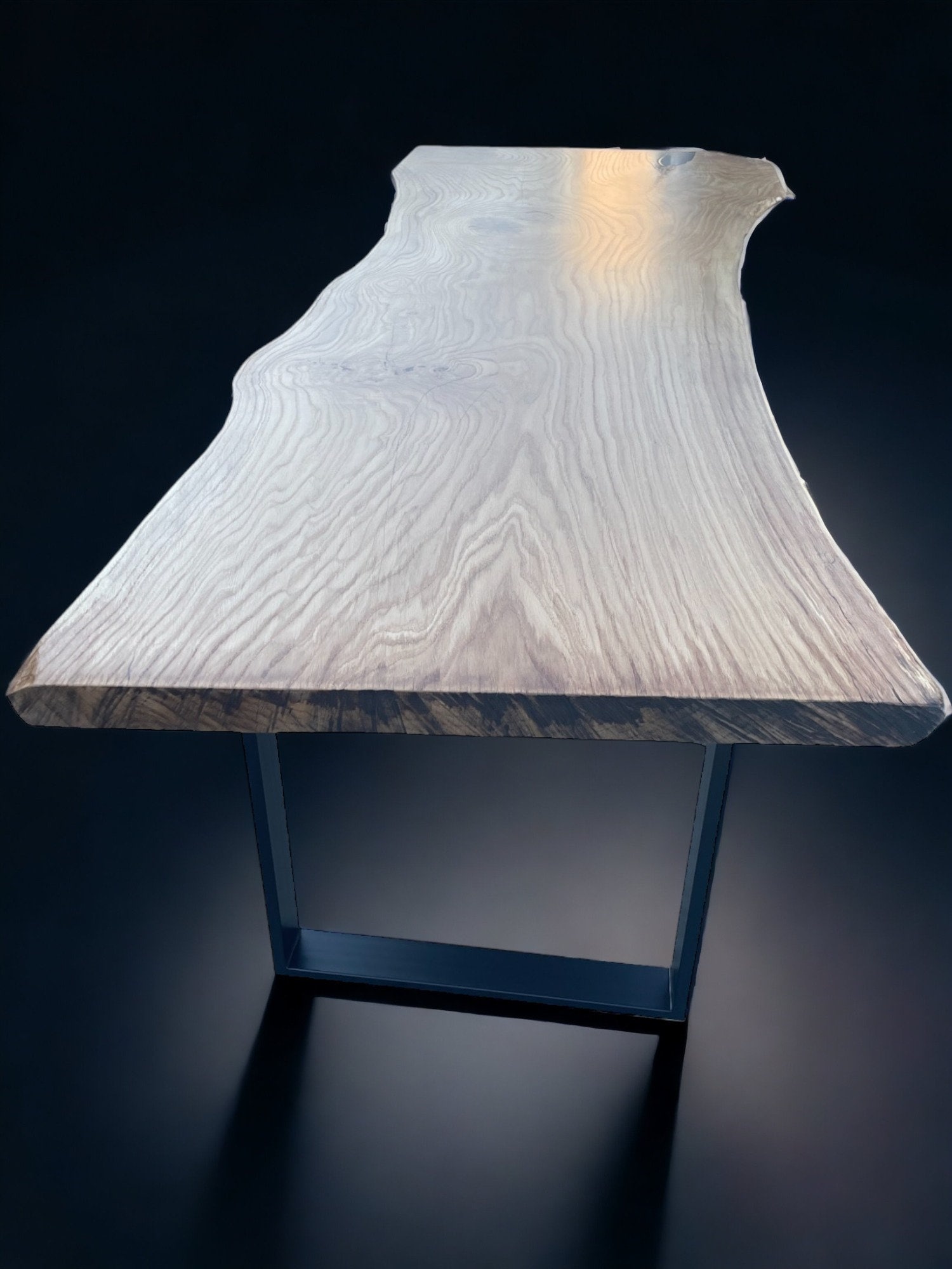 Live Edge Dining Table Solid Oak Wood Table Monolith Table - Etsy