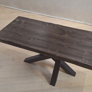 Solid Wood Coffee Table With Spider-style Metal Legs - Rectangular Loft ...