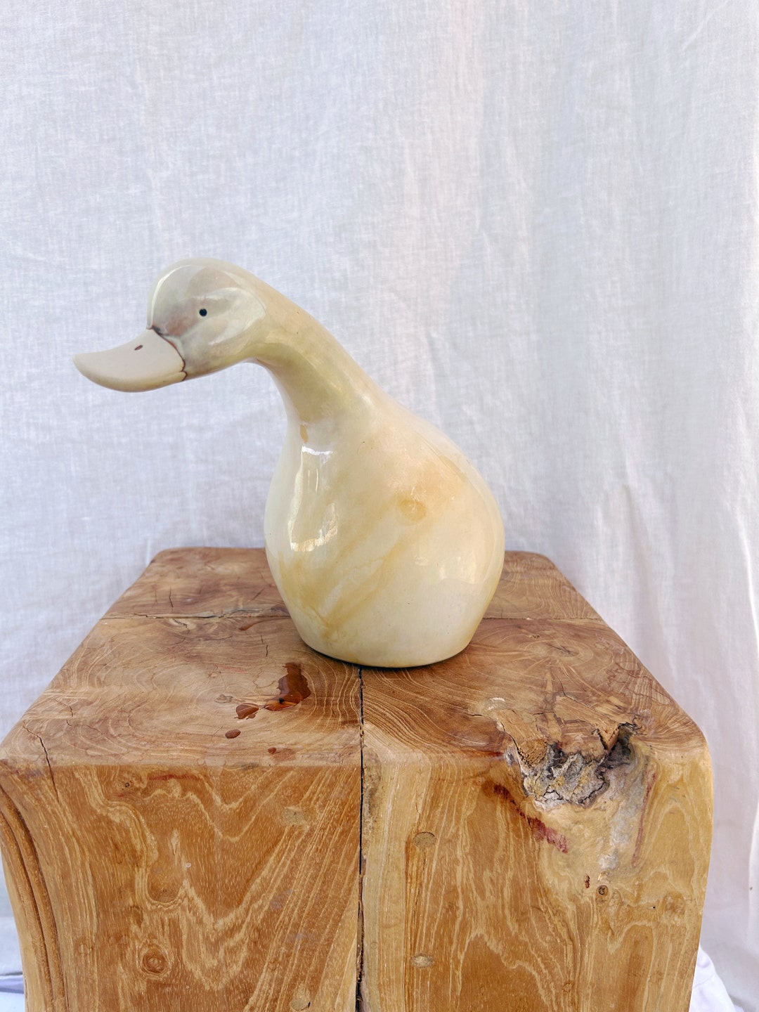 Vintage Ceramic Goose Figurine - Etsy