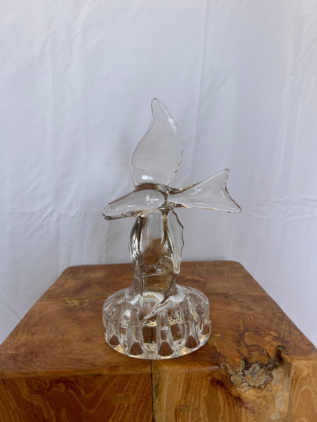 Vintage Hand-blown Cambridge Glass Seagull Sculpture Flower Frog ...