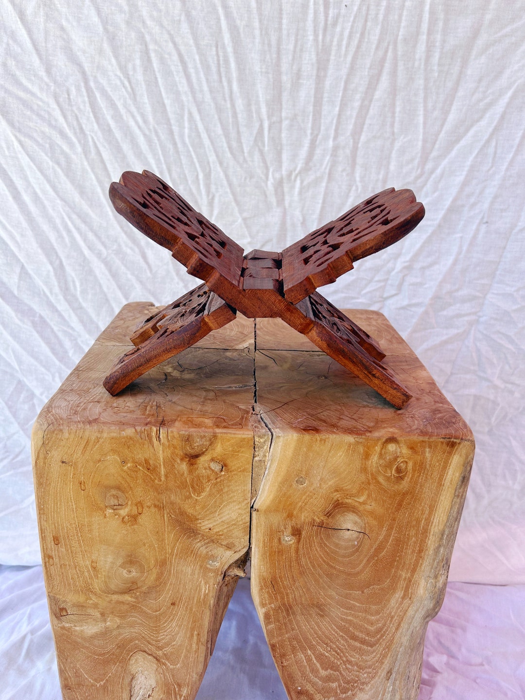 Vintage Ornate Wood Folding Book Stand - Etsy