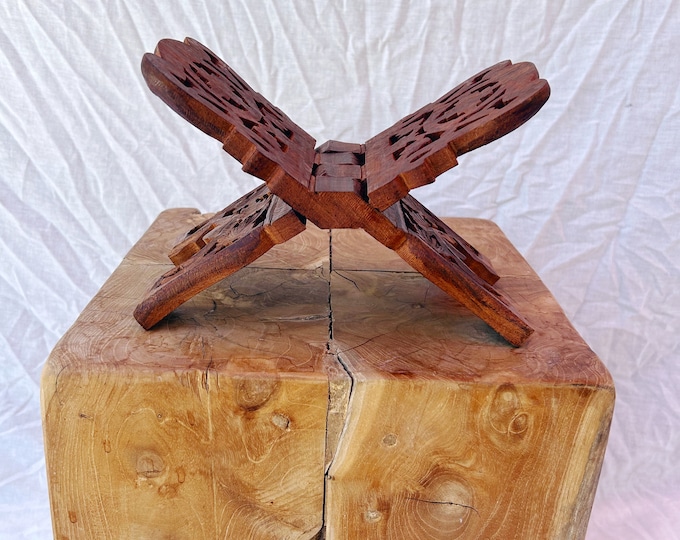 Vintage Ornate Wood Folding Book Stand - Etsy