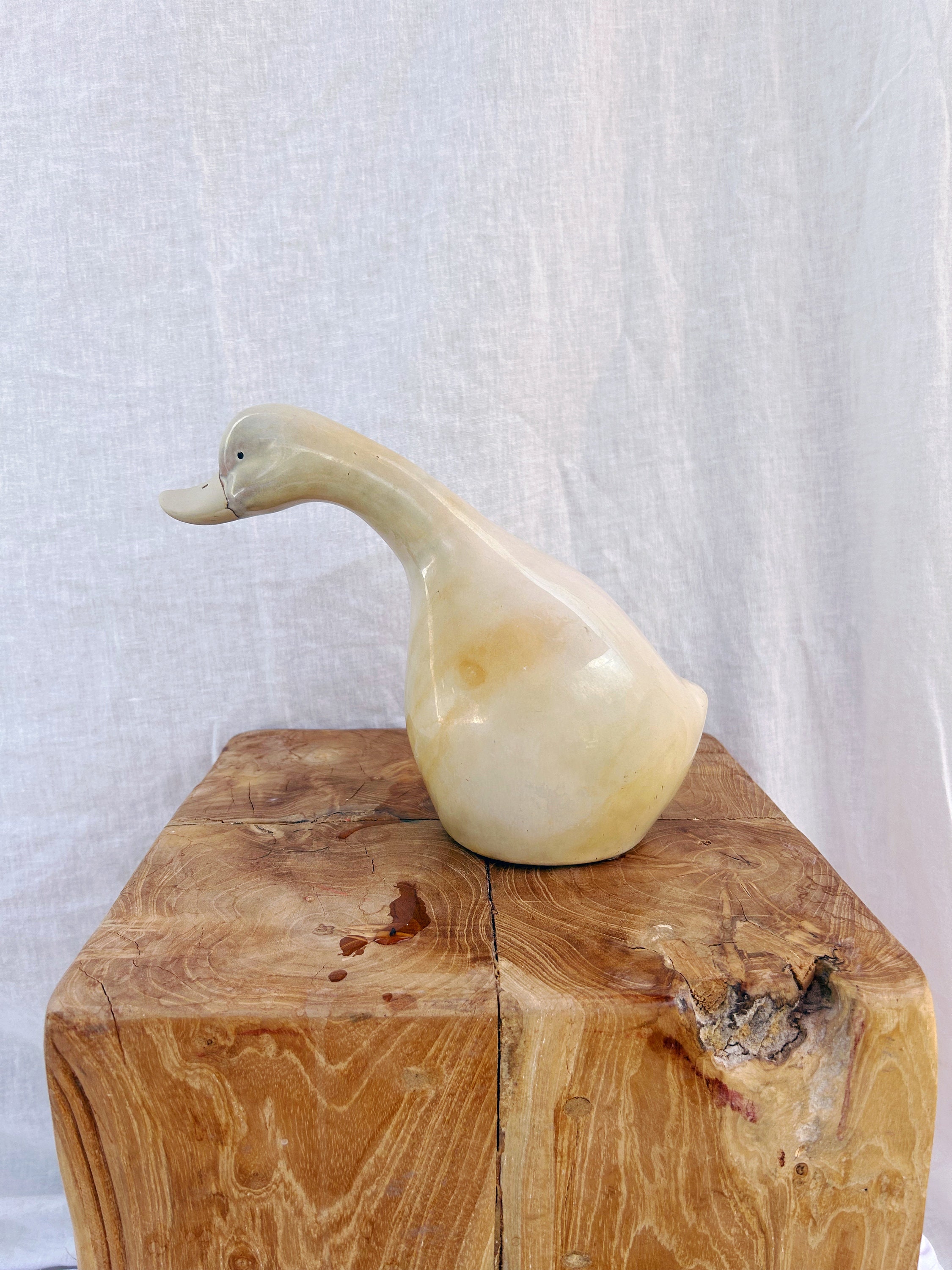Vintage Ceramic Goose Figurine - Etsy