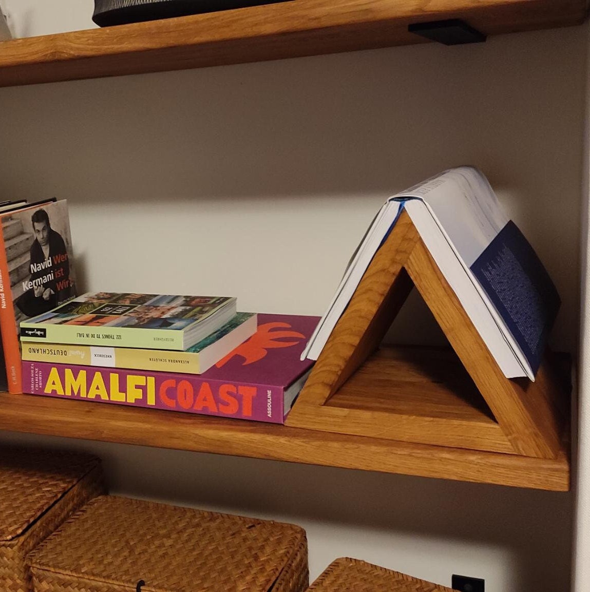 Book Stand / Book Triangle / Book Holder Wood / Bookmark Wood / Book ...