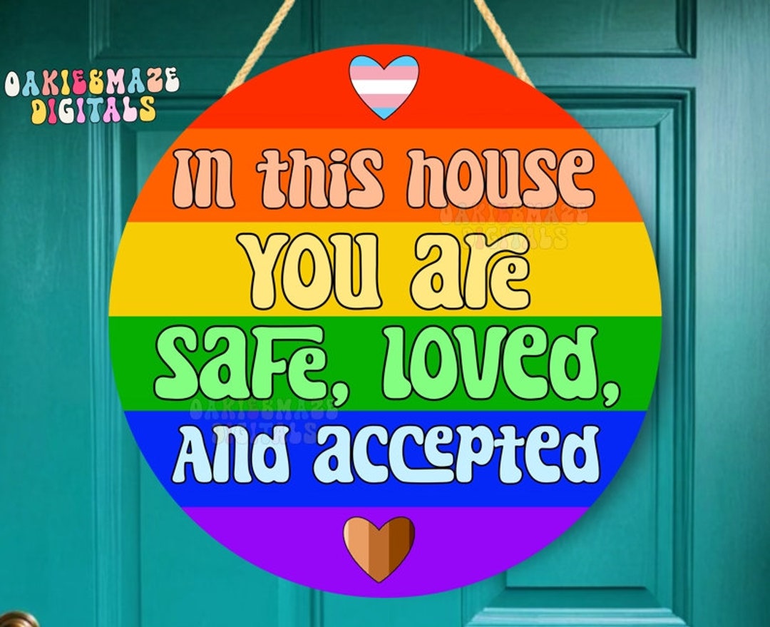 Lgbt Door Sign, Sublimation Door Hanger Png, Sublimation Sign Png, Door ...