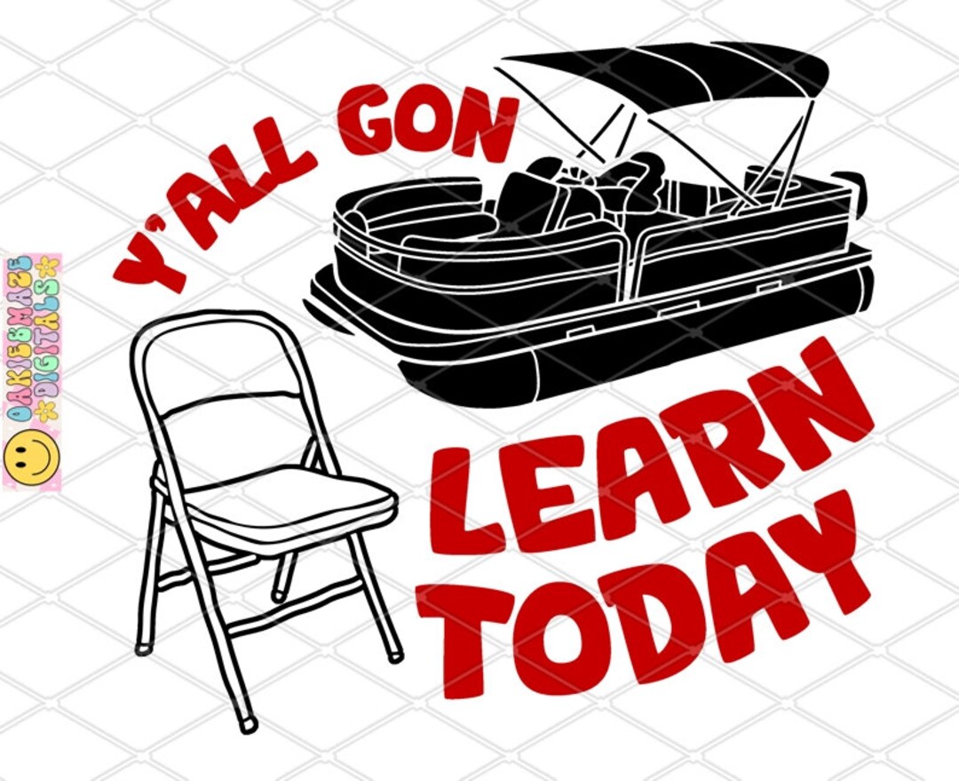 Png Svg Viral Video Meme White Folding Chair Boat Pontoon River Boat ...
