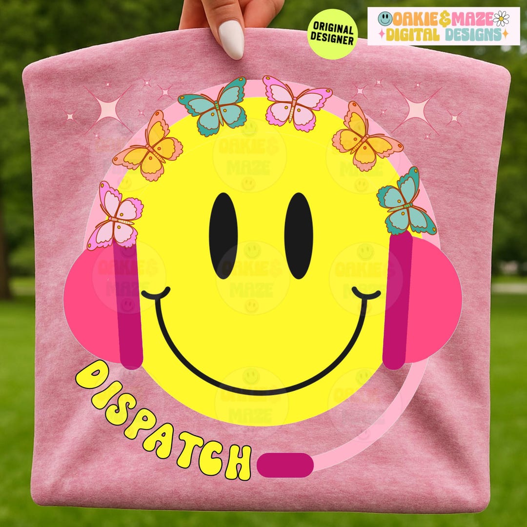 Dispatcher PNG Smiley Face 911 Sublimation Design Funny Emergency ...