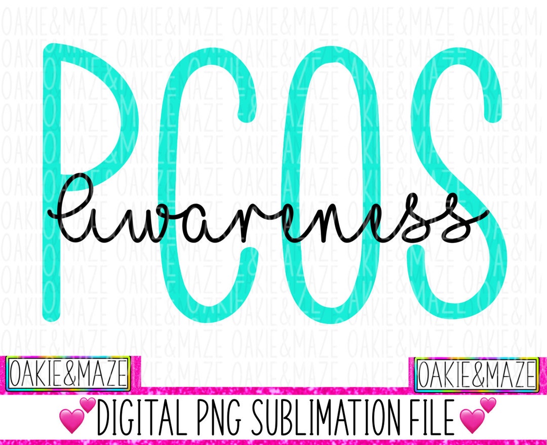 Pcos Awareness Png Polycystic Ovary Ovarian Syndrome Ribbon - Etsy