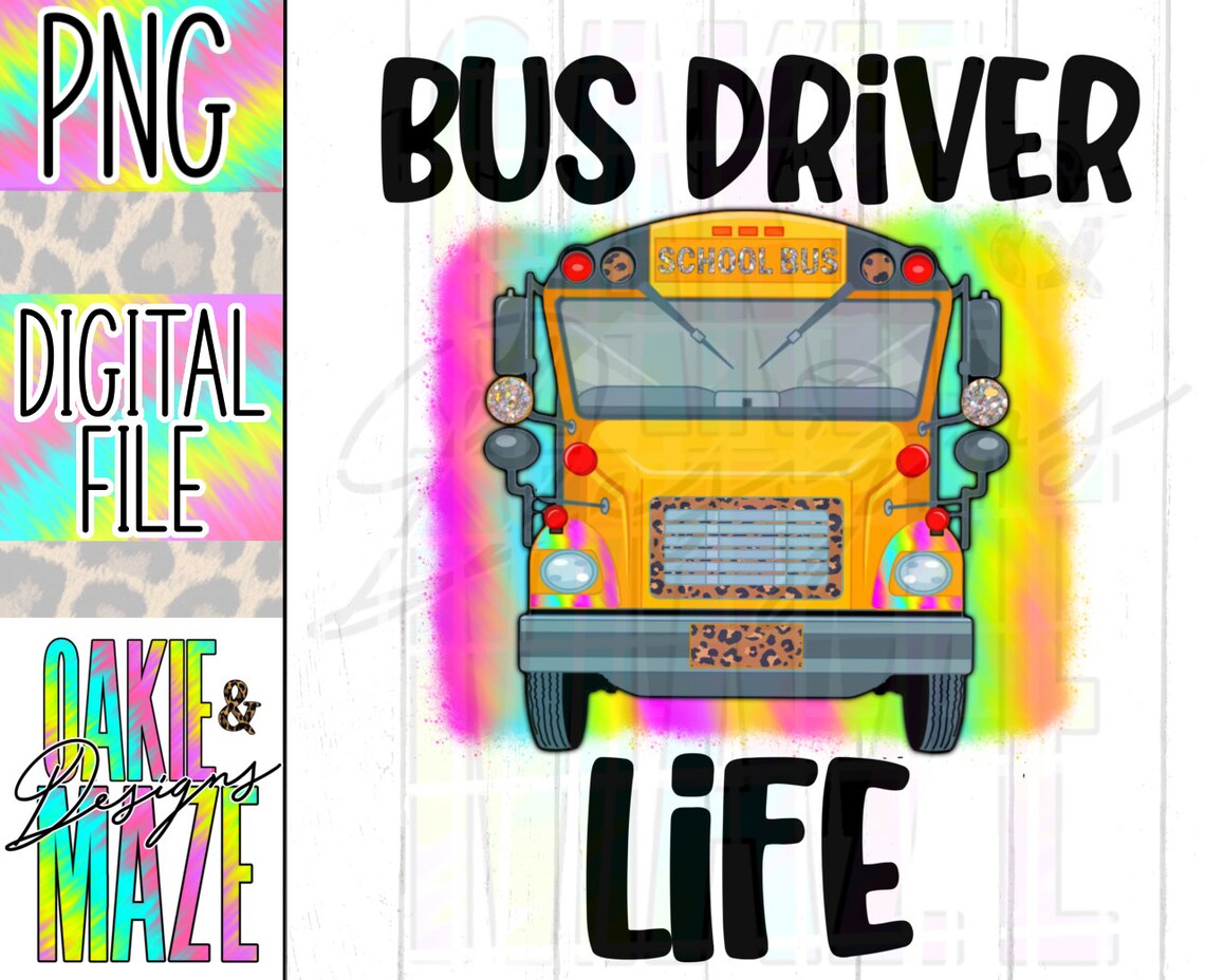 School Bus Driver Sublimation Bus Driver School Bus Driver - Etsy