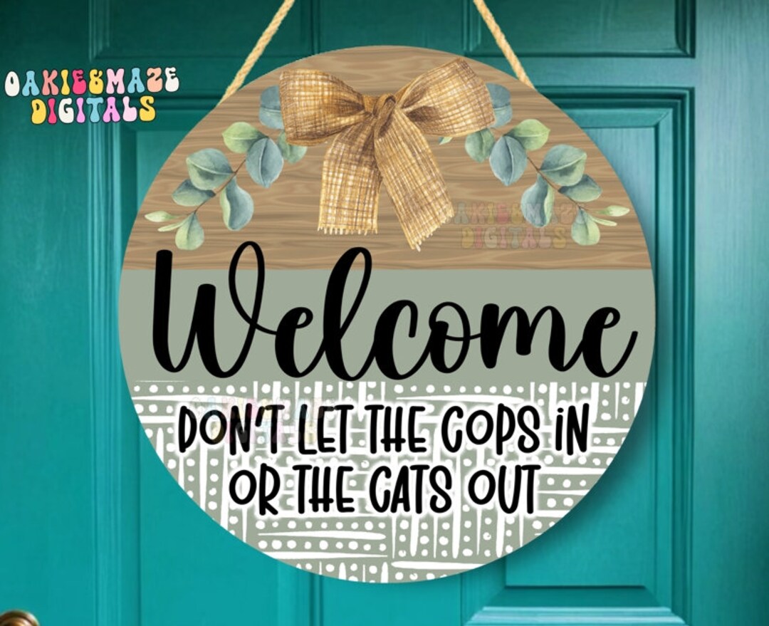 Funny Cats, Sublimation Door Hanger Png, Sublimation Sign Png, Door ...