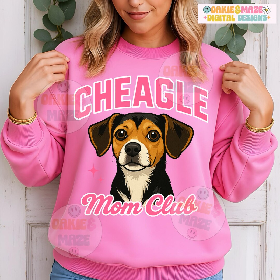 Cheagle Dog Mom PNG, Funny Chihuahua Beagle Mix Sublimation Clipart ...