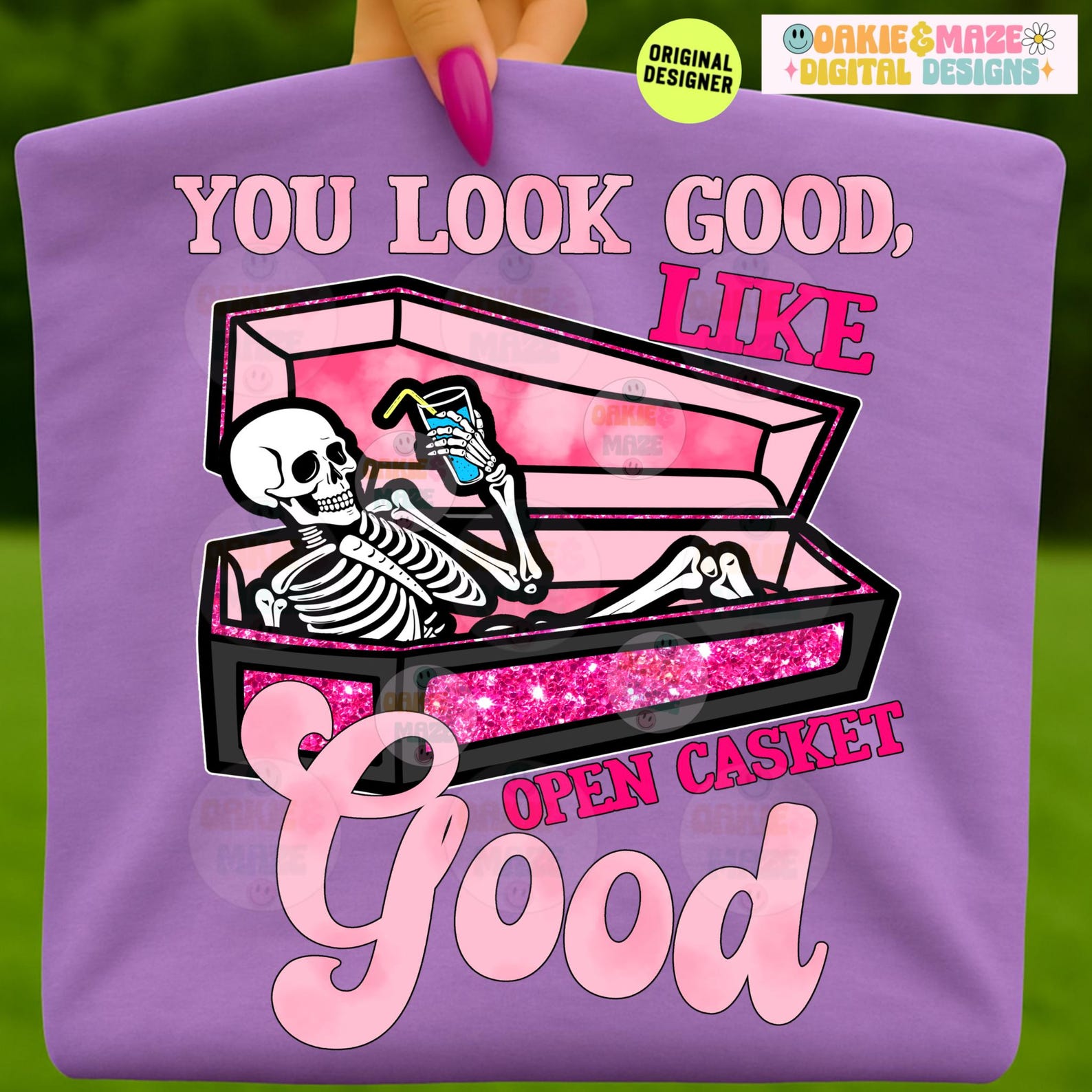 Funny Funeral Skeleton in Casket PNG - Mortician Embalmer Digital File ...