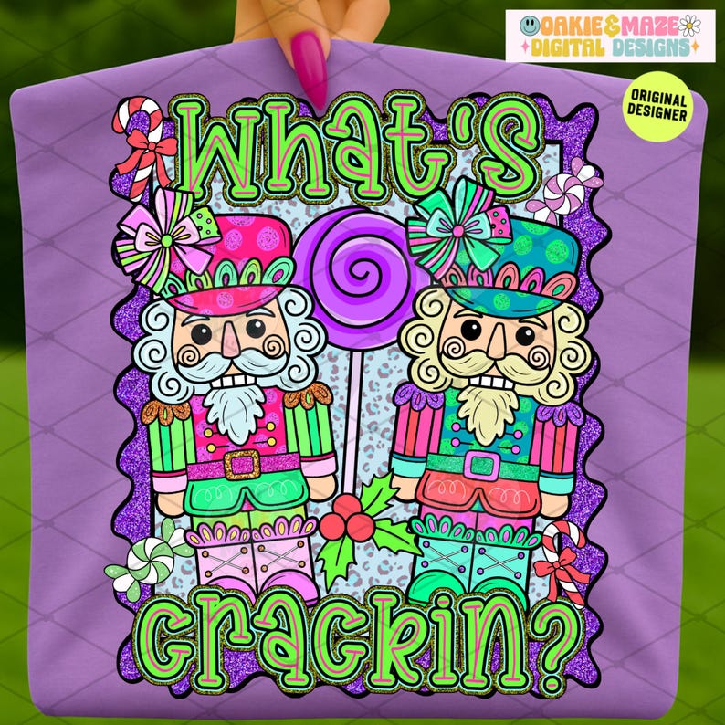 Whats Crackin Junky Nutcracker PNG Christmas Candy Cane Pastel Retro ...