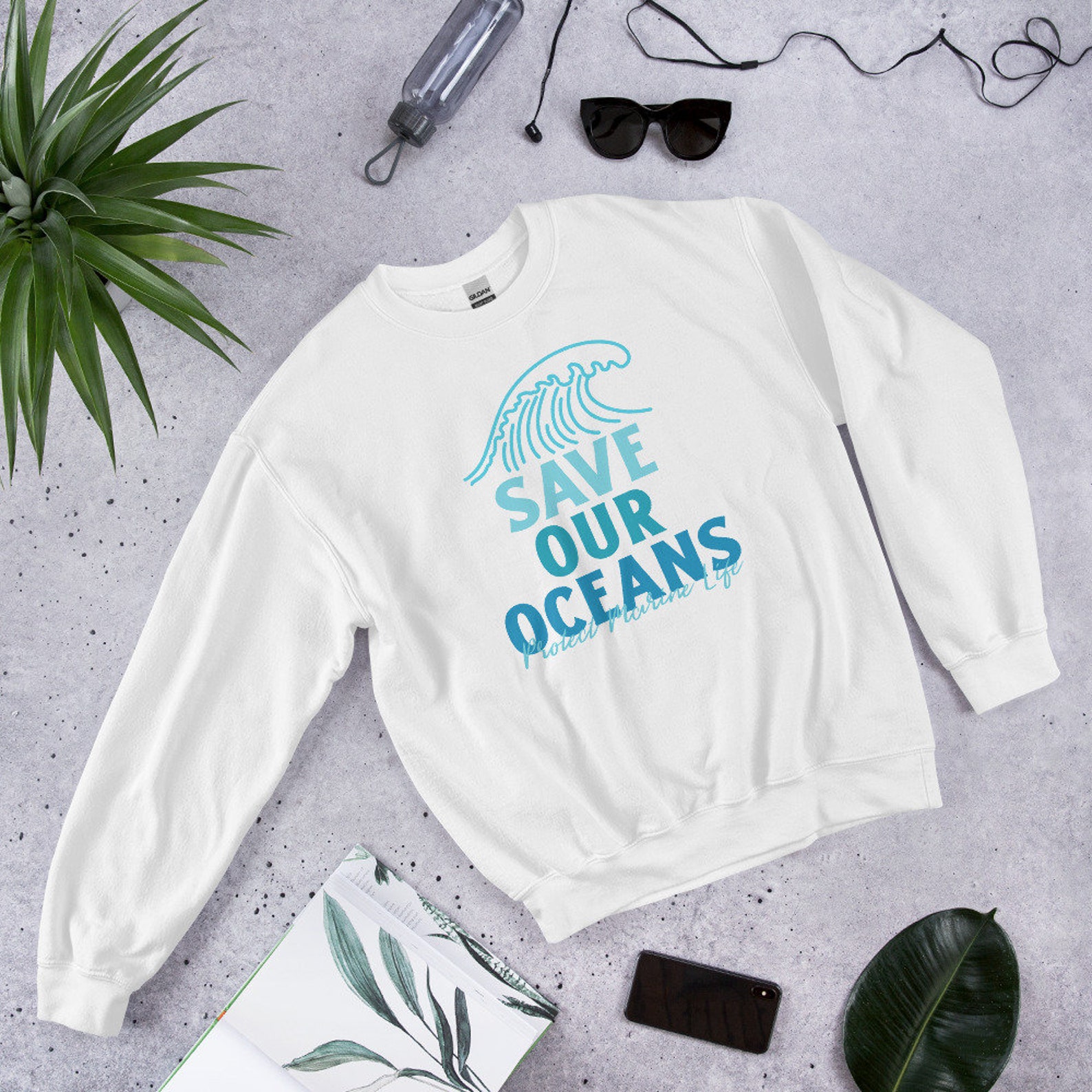 Save Our Oceans Protect Marine Life Sweatshirt, Save Our Oceans, Stop ...