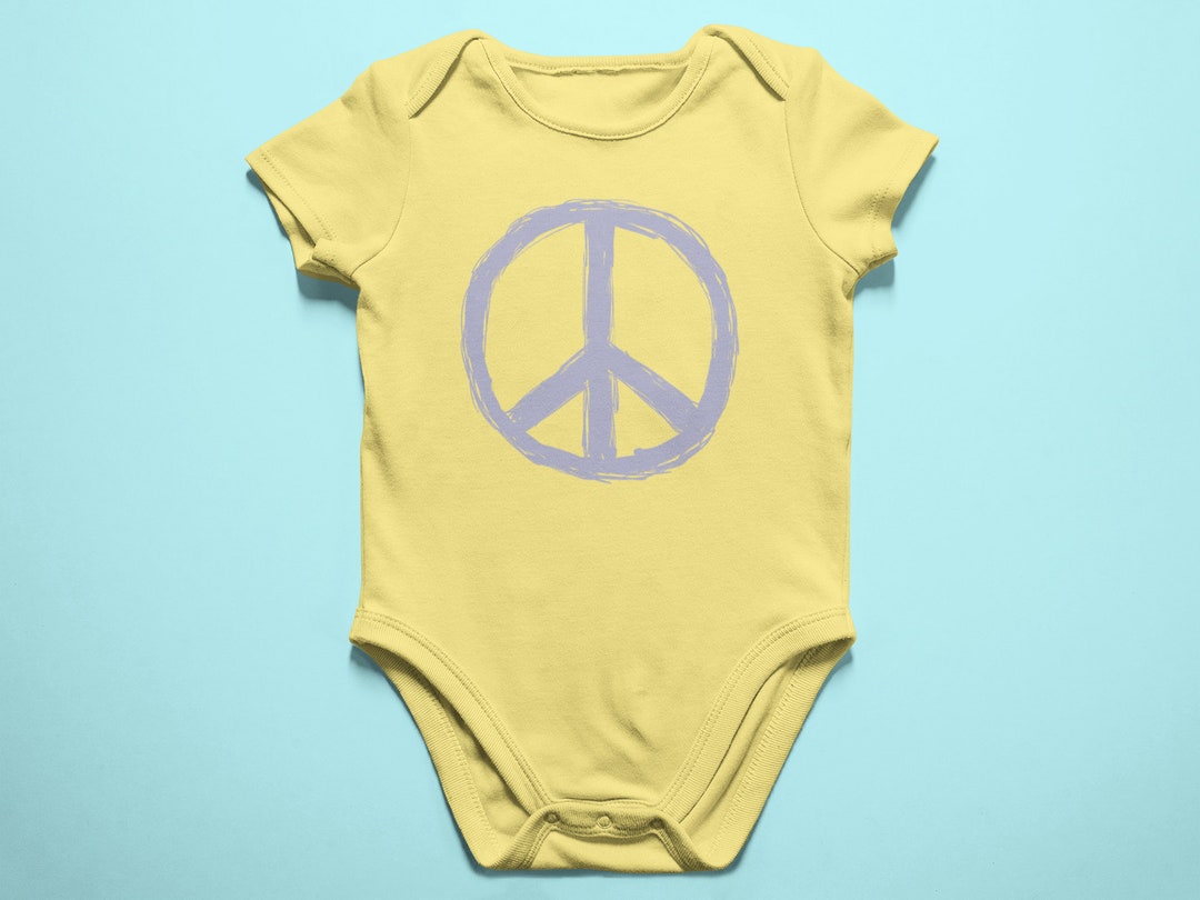 Peace Sign Baby Onesie: Hippie World Peace Bodysuit - Etsy