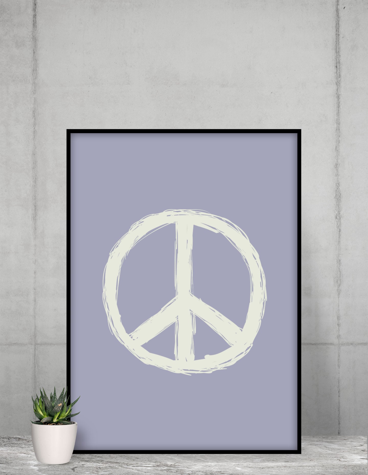 Peace Sign Print Peace of Mind World Peace Sign Peace and Love Wall Art ...